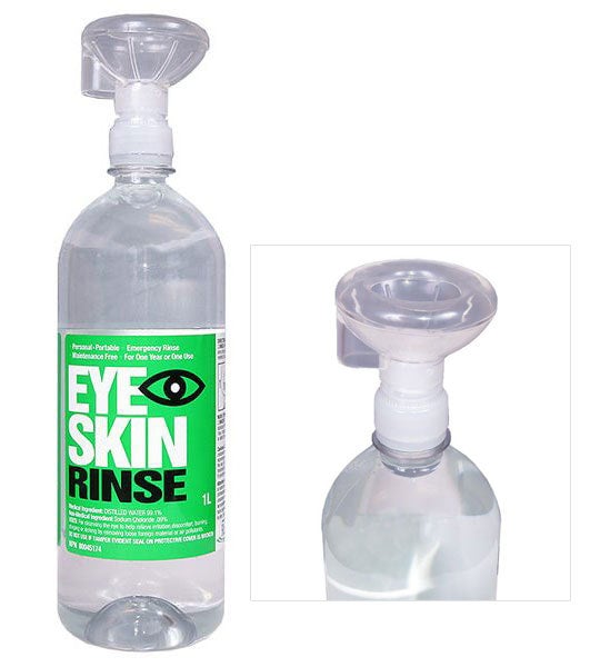 Eye Skin Rinse with Eye Cup 1L | WorkSafeT Solutions Inc